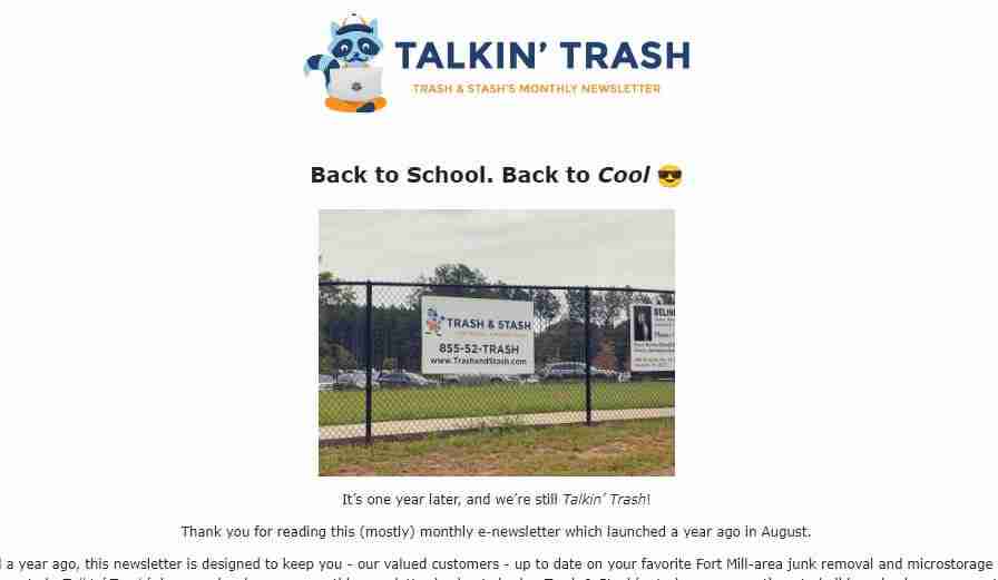 Talkin' Trash Newsletter. August, 2022
