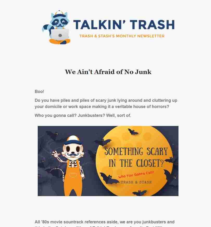 Talkin Trash Newsletter. October 2022
